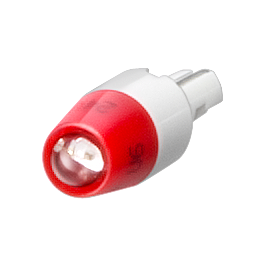 Wedge base LED lamp 28 V AC/DC, super-bright, W2x4.6d, blue