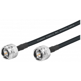 IWLAN 2x N-Connect Male/Male flexible connection cable, railway, 1 m