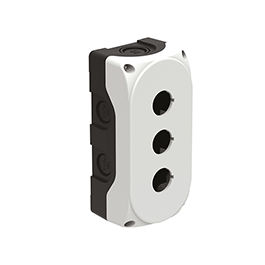 3 HOLE EMPTY PUSHBUTTON STATION - GREY